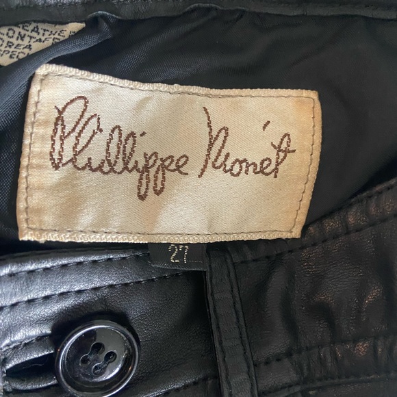 Phillippe Monet | Pants & Jumpsuits | Phillippe Monet Leather Pants ...